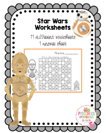 Star Wars Number Worksheets ~ Preschool Printables