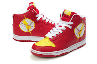 Nike Dunks Custom Design Sneakers : Red Nike SB Dunk The Flash Shoes ...