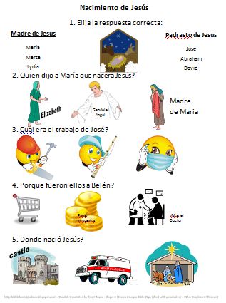 Bible Fun For Kids: Life of Jesus Worksheets in Spanish