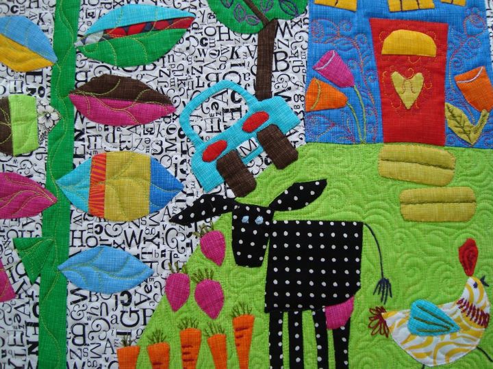 MARY LOU and CHERRIES TOO: Short Story Quilt for Workshop Sample