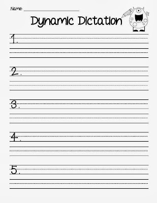 Totally Terrific in Texas: Monster Daily Five and Dictation FREEBIES