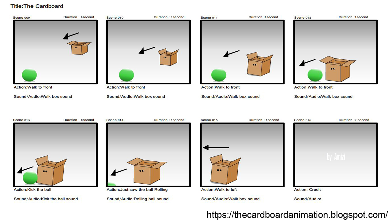 Storyboard The Cardboard - The Cardboard Animation
