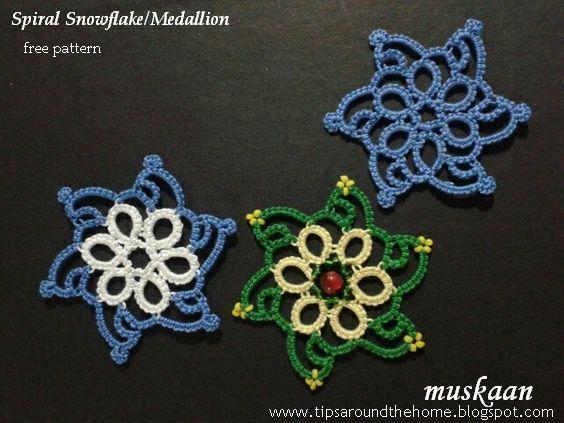 muskaan's T*I*P*S: Spiral Snowflake Pattern