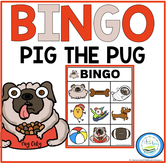PIG THE PUG BINGO GAME ~ Book Units by Lynn