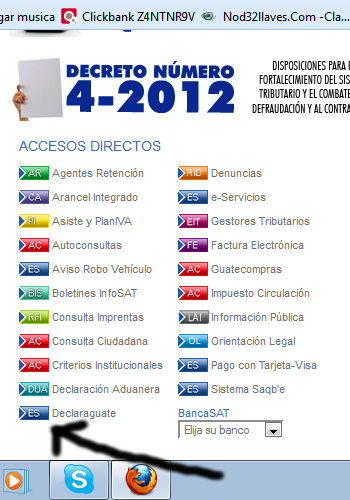 Nueva ubicación de Declaraguate dentro del portal de la SAT ~ Sistema ...