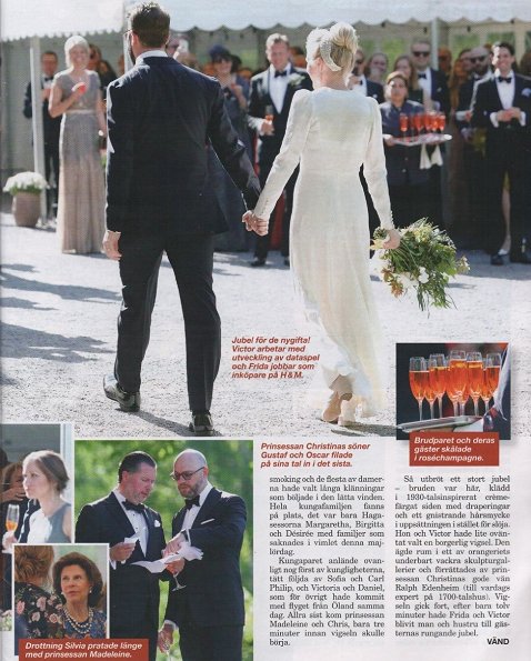 Swedish Royal Family attend Victor Magnusson's wedding