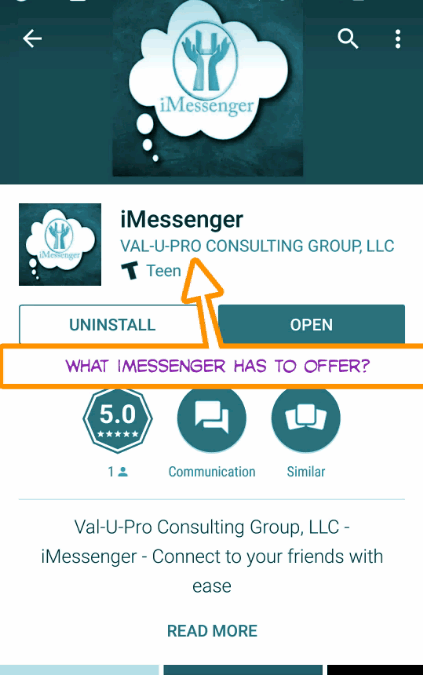 PRIVACY POLICY FOR iMESSENGER MOBILE APP