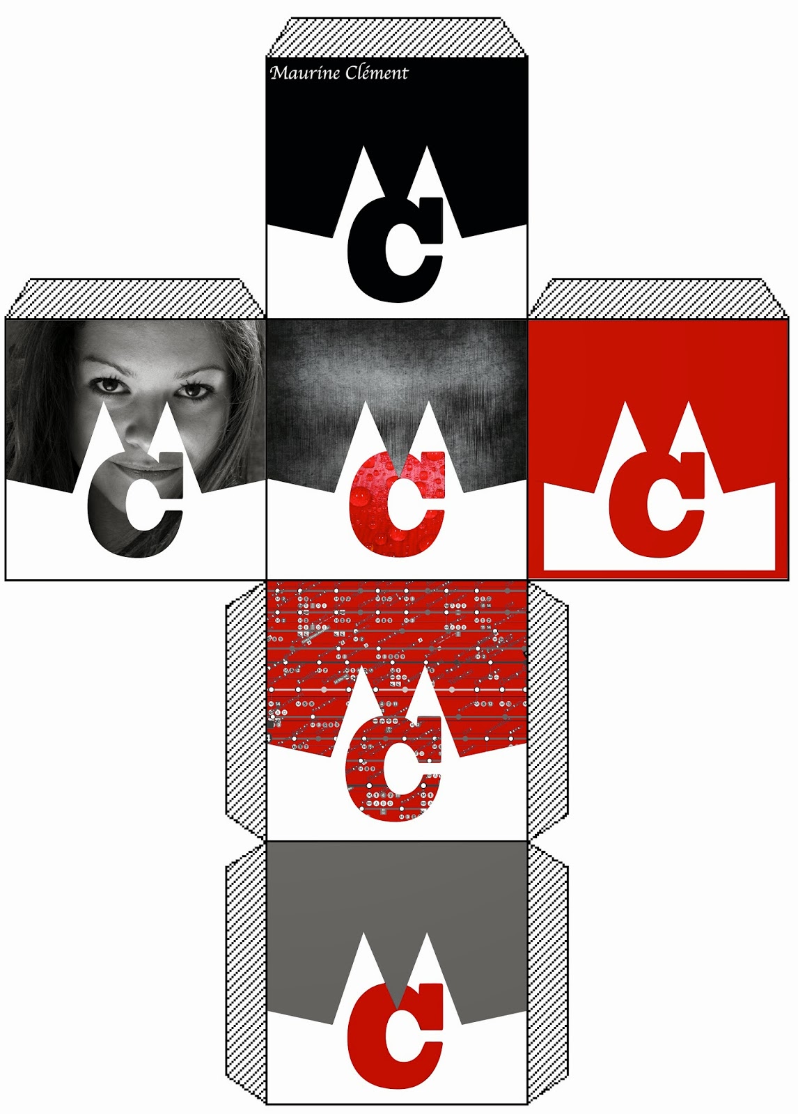 Graphisme Publicitaire : PACKAGING: Cube personnalisé 2: Patron