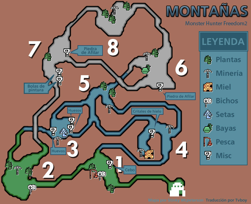 Guia Monster Hunter Freedom Unite: Mapas