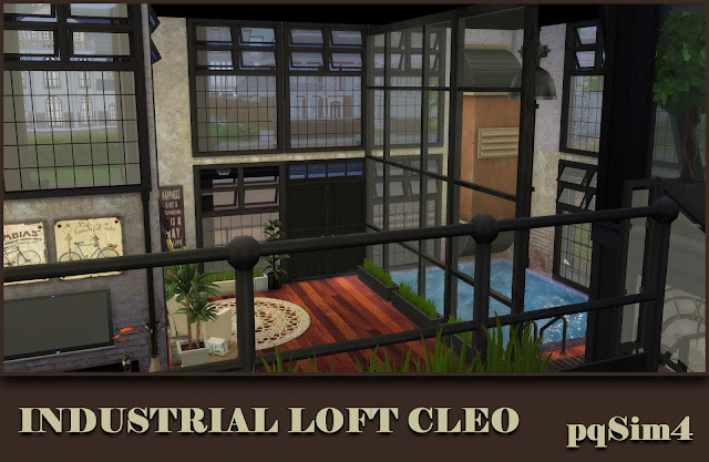 Industrial Loft "Cleo". Sims 4 Custom Content.