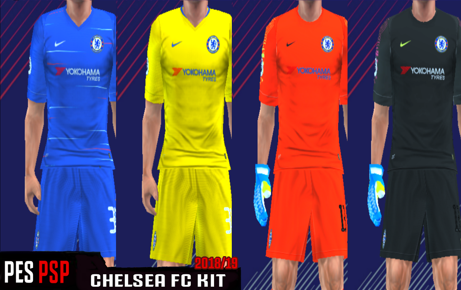 Chelsea FC 18/19 Kits - PES PSP (PPSSPP) - Berbagi