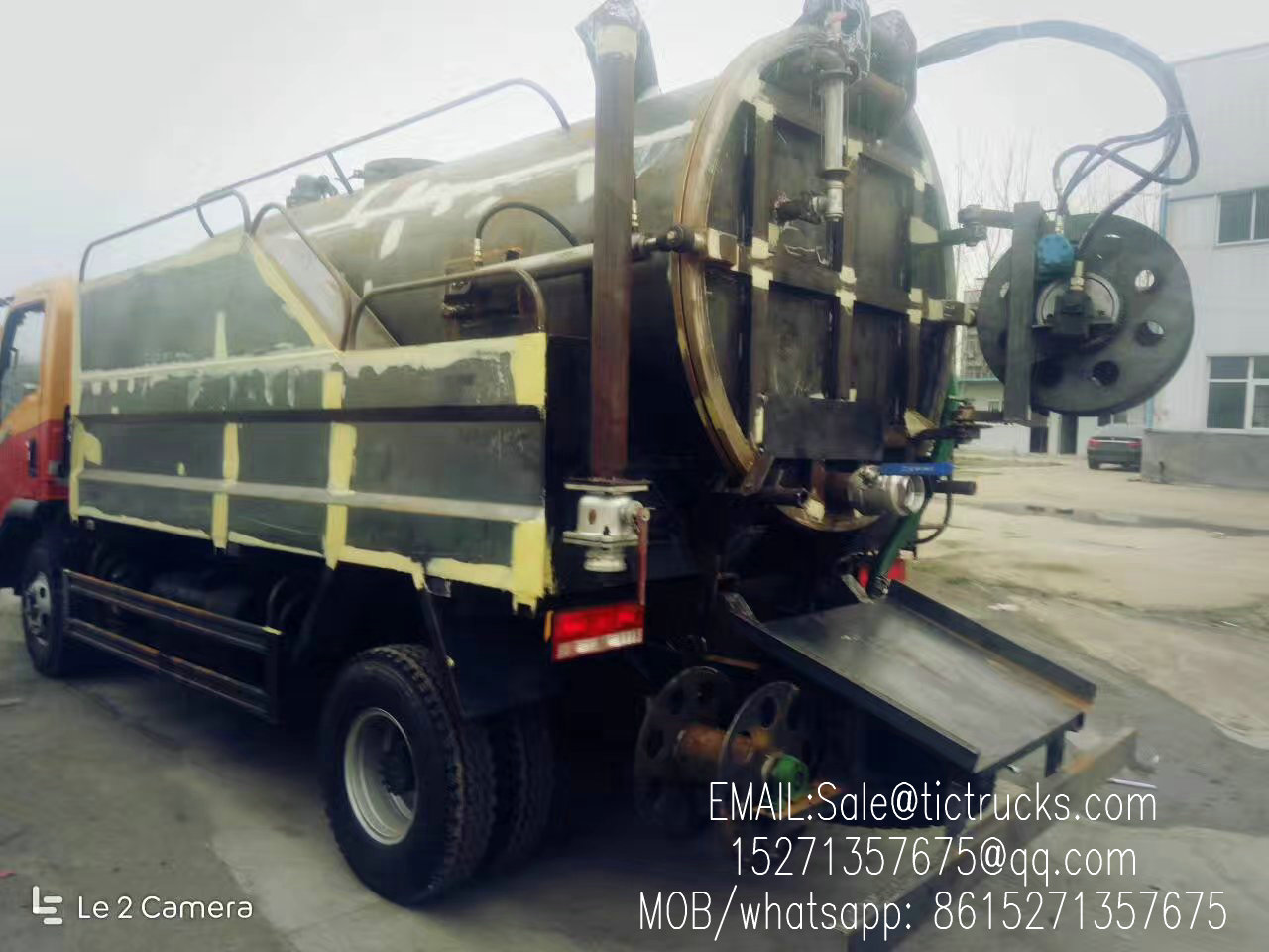 vacuum tanker truck china: Small Septic tank with pressure water ...