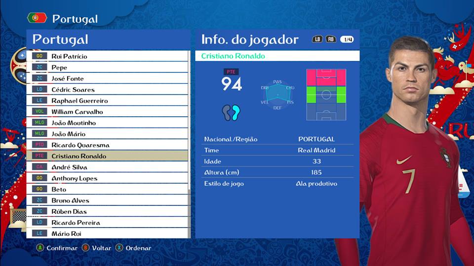 PES 2018 Theme World Cup 2018 Graphic Menu by Arthur Torres ~ PES-ID ...