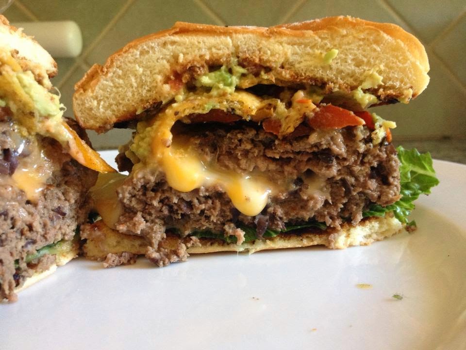 ...Yummy...: Mexi Black bean and Beef Burger