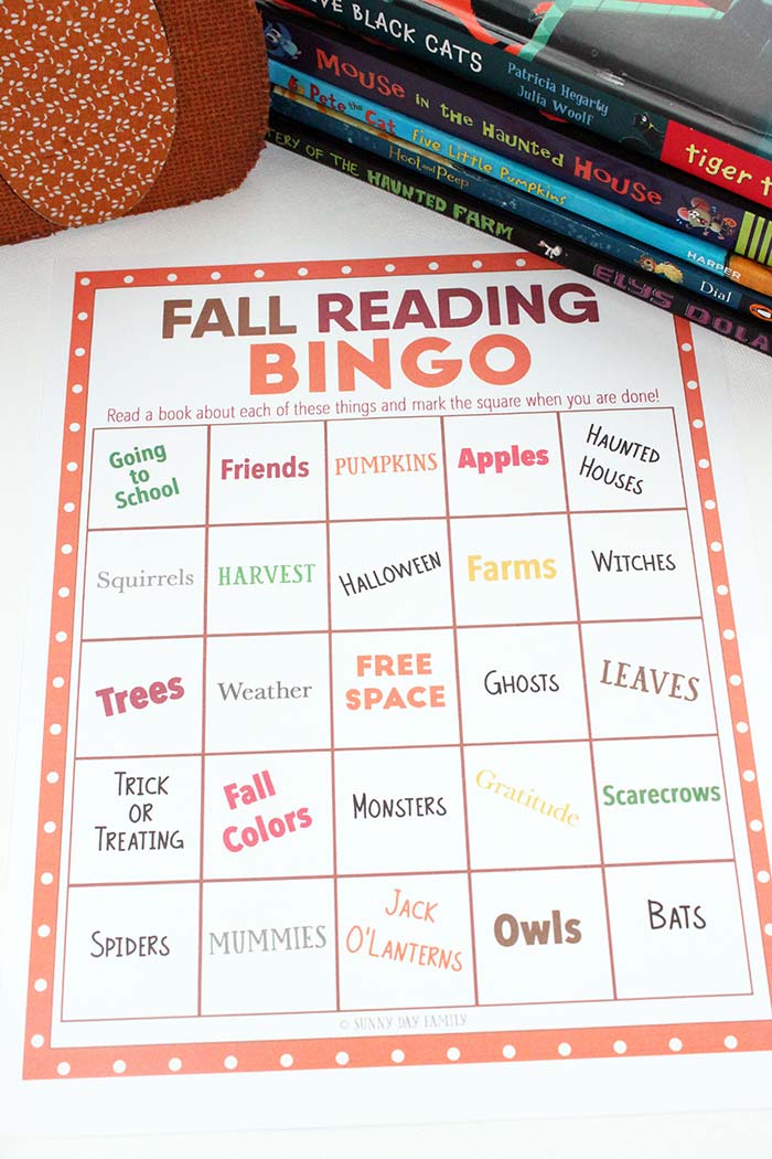 Make Reading Fun With Fall Book Bingo Free Printable Sunny Day Family Make Reading Fun With Fall Book Bingo Free Printable Sunny Day Family
