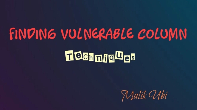 How To Find Vuln Column In Sql Injection Hacky Shacky World
