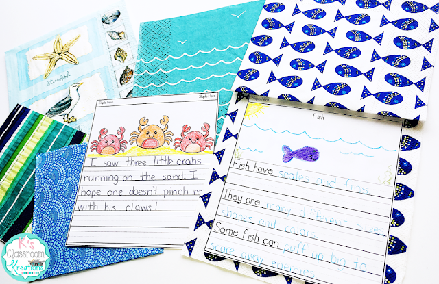 Writing Inspiration with Napkin Books | K's Classroom Kreations