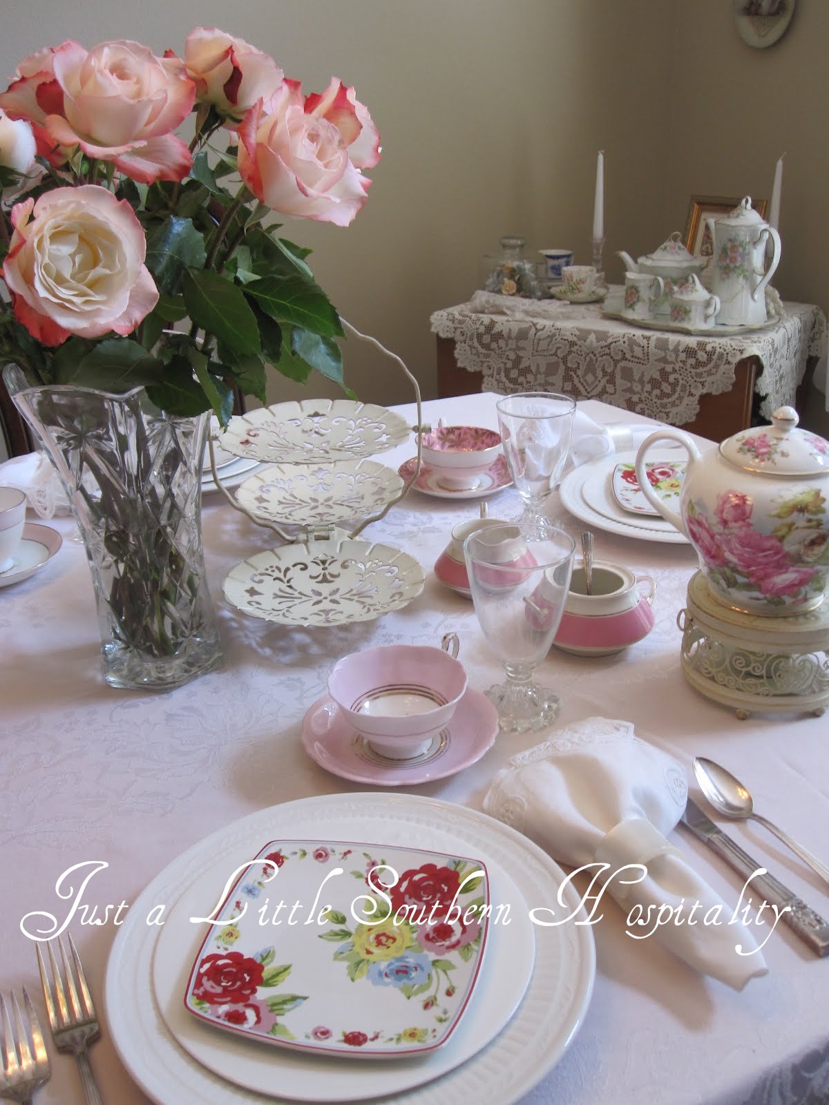 Just a Little Southern Hospitality: Roses and Tea Cups