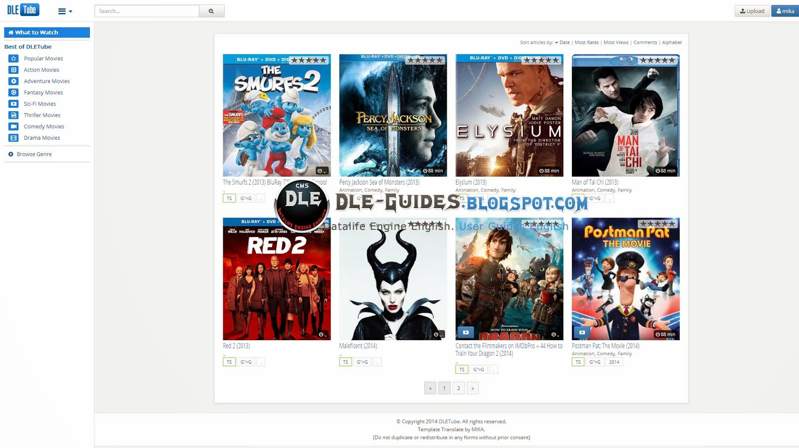 DLETUBE Template For DLE 10.3 English - $plugin