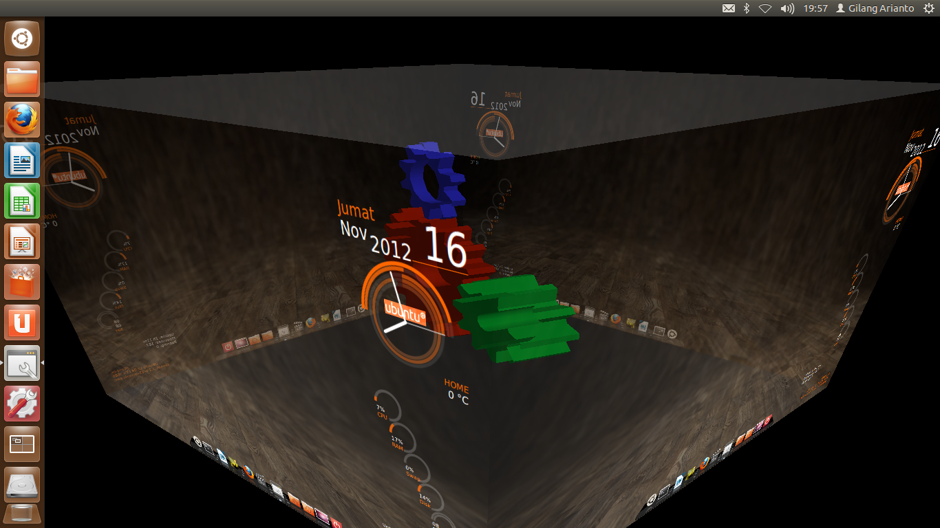 Membuat Tampilan Transparent Desktop Cube 3D Ubuntu | NoteBase