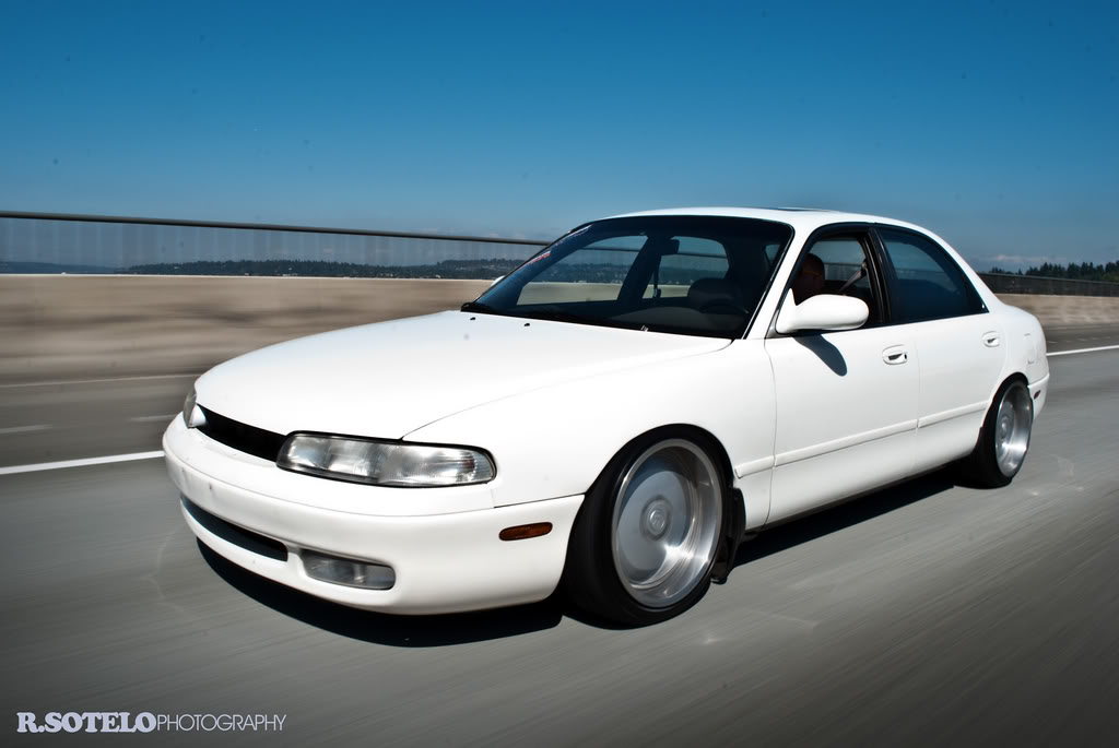 japanese custom cars: Mazda 626 Cronos 1994, Aggressive Fitment