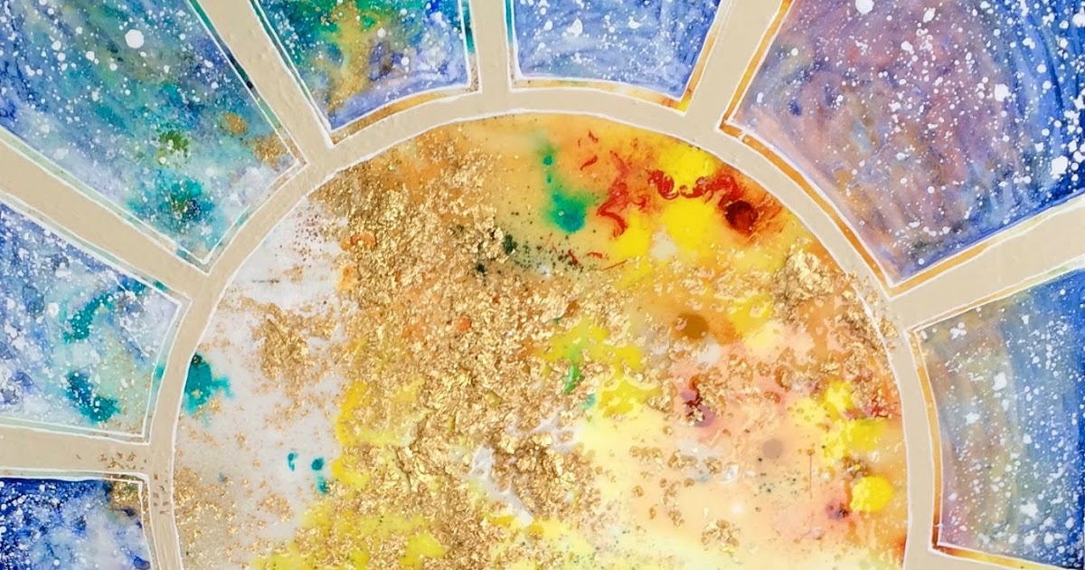 Stephen Lursen Art: Sun and Moon Abstract Painting - For Sale