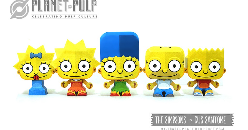 PLANET-PULP // CELEBRATING PULP CULTURE: Simpsons Papercraft