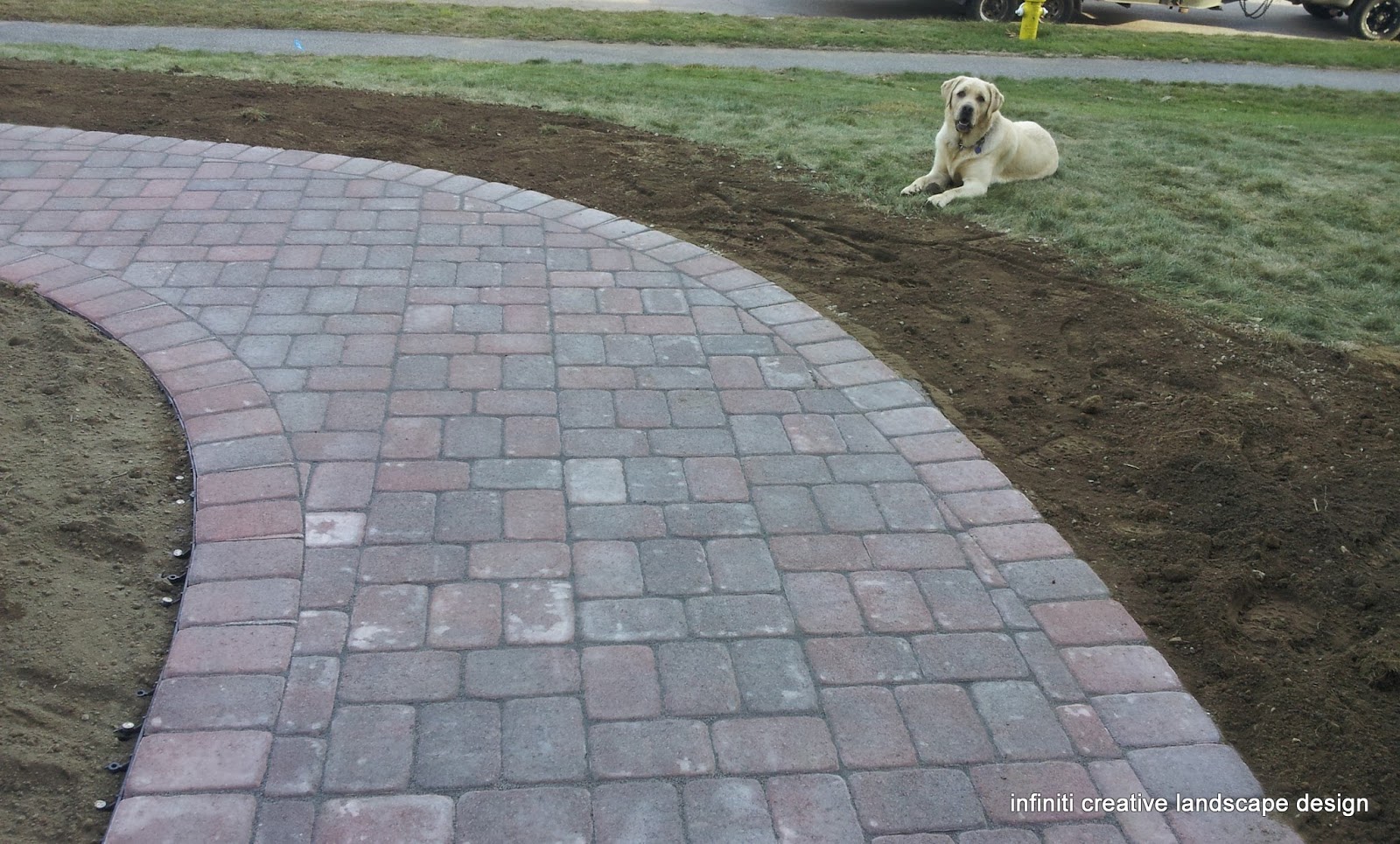 Infiniti Properties Creative Landscapes & Design: Rustic Red Paver Walkway