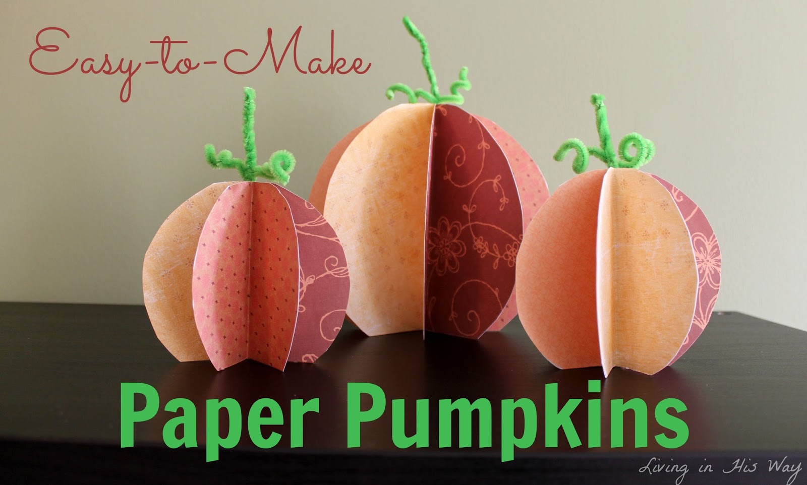 Easy Paper Pumpkin Craft - Creative Sides