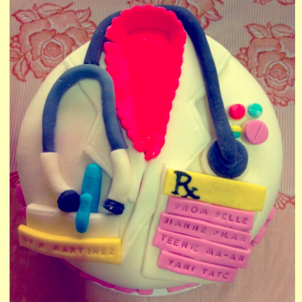 Doctor-themed cake
