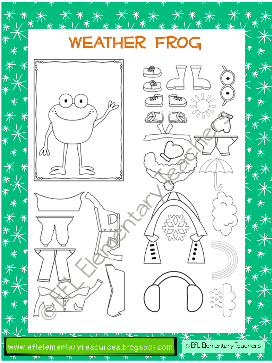 EFL Elementary Teachers: Weather and Clothes Themes for the ESL Learner