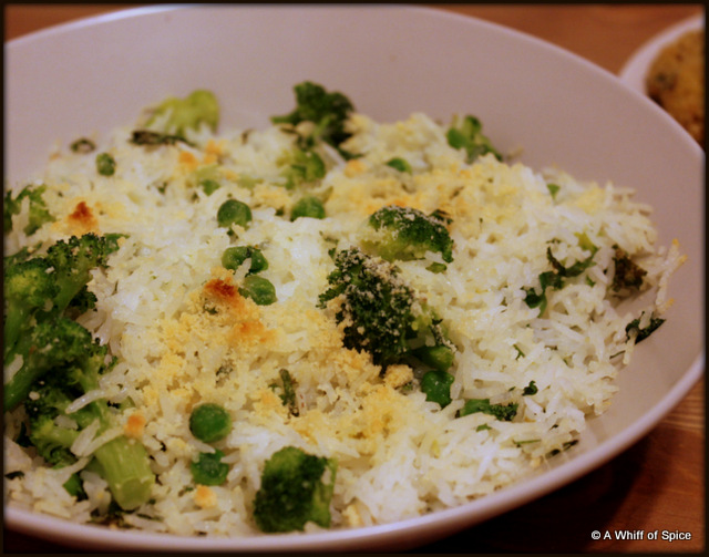 Brazilian Cod Fish Balls with Emerald Rice