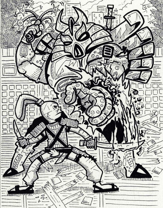 Pretty Weird Art: More Teenage Mutant Ninja Turtle Action Figure Drawings