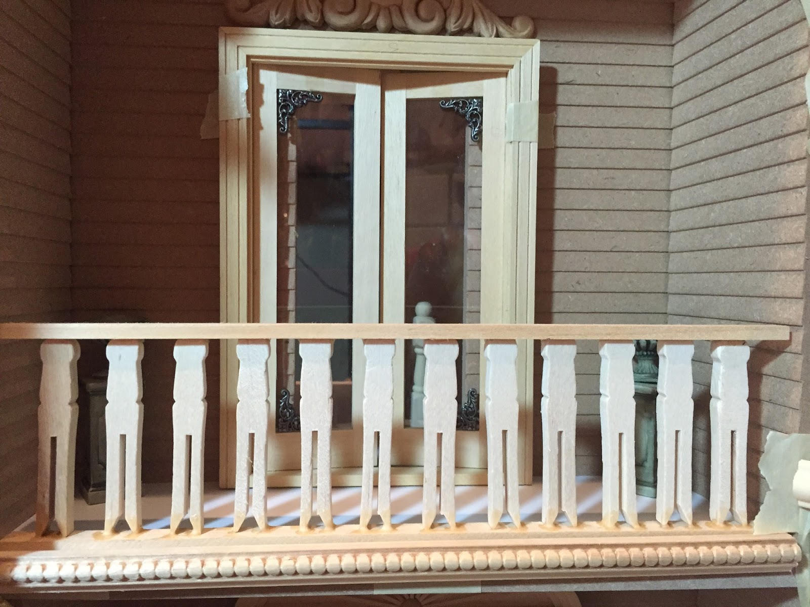 Jocelyn's Mountfield Dollhouse: Porch Railings made from Mini Flat ...