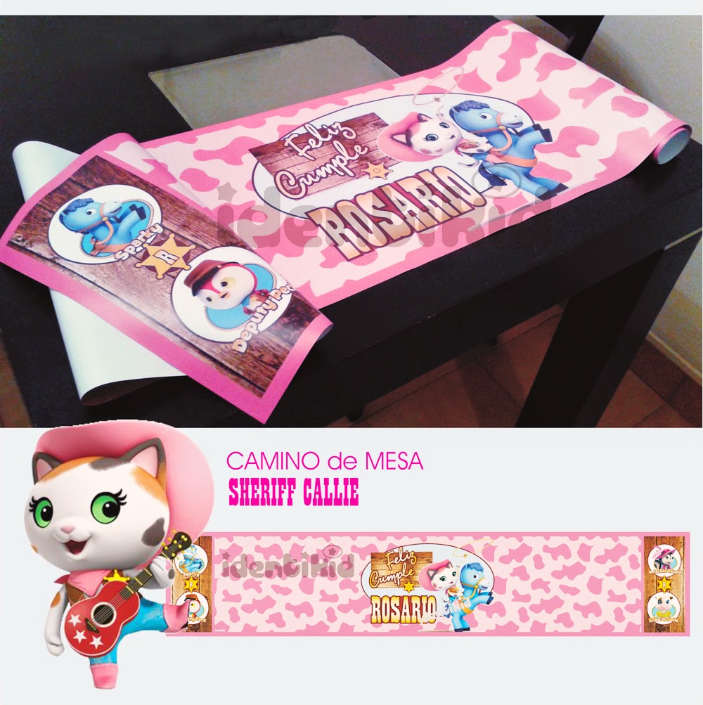 IDENTIKID diseño grafico para eventos: SHERIFF CALLIE banderin, camino ...