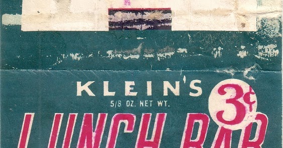 Philly & Stuff: Klein's 3 Cent Chocolate Lunch Bar - 1913-1970