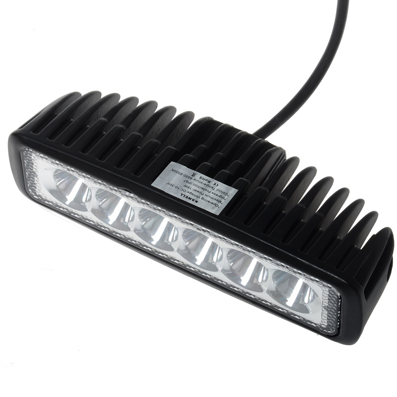 led work light bar: 18W LED Road Waterproof Led Work Flood Light Bar