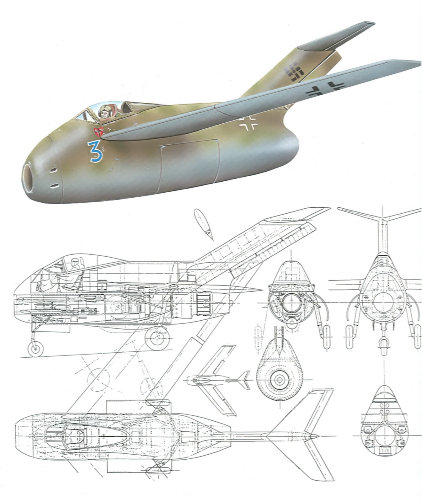 Le Focke-Wulf Ta 183 "Hückebein"