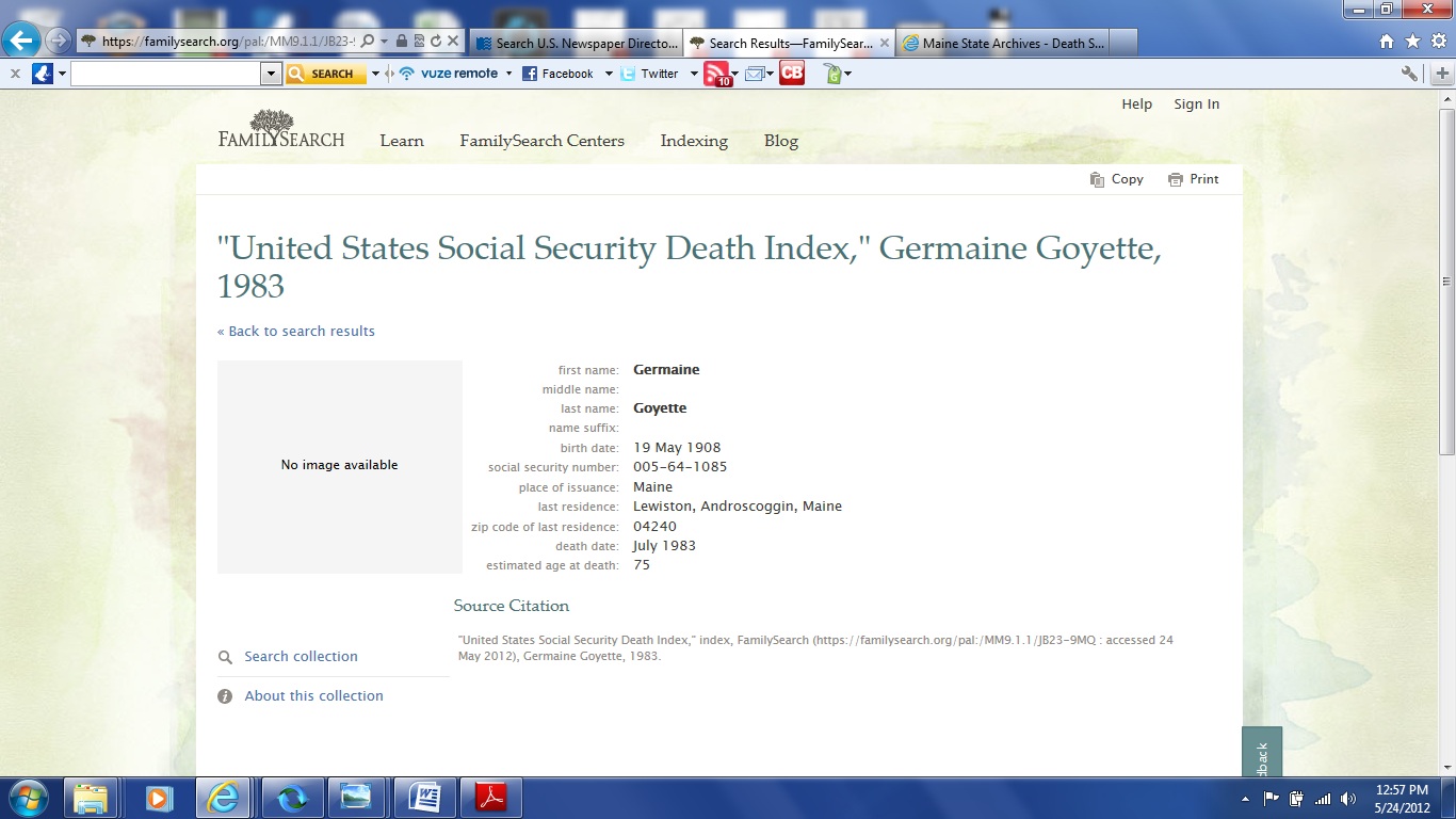 Writing about your Ancestors: Obituary Addiction: Death Index's ...