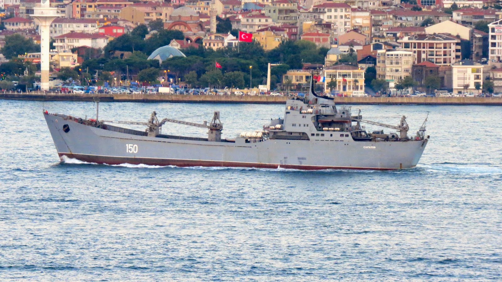 WARSHIPS ON THE BOSPHORUS: 150 SARATOV, Alligator class large landing ship