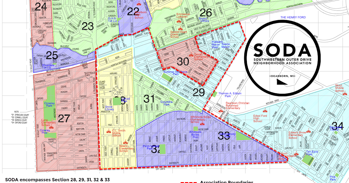 SODA Dearborn: SODA Official Boundaries