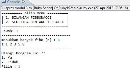 CONTOH SOAL PROGRAM RUBY ARRAY/LARIK - Mengenal Teknik Informatika
