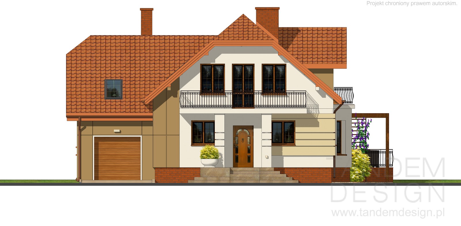 Projektowanie elewacji: Projekt elewacji domu pod Wyszkowem. Ciąg dalszy...