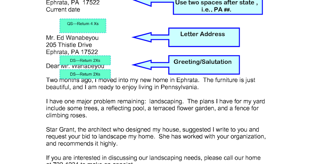 Style and Format of Business Letter