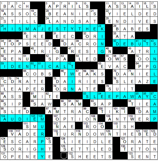 L.A.Times Crossword Corner: Sunday February 3, 2019 Pam Amick Klawitter