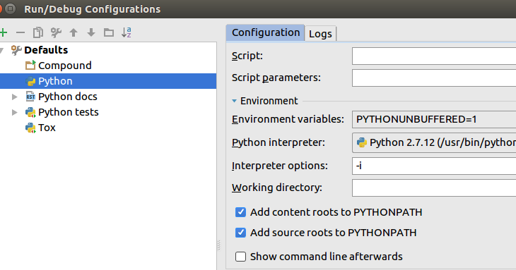 Enable Python interactive console in PyCharm