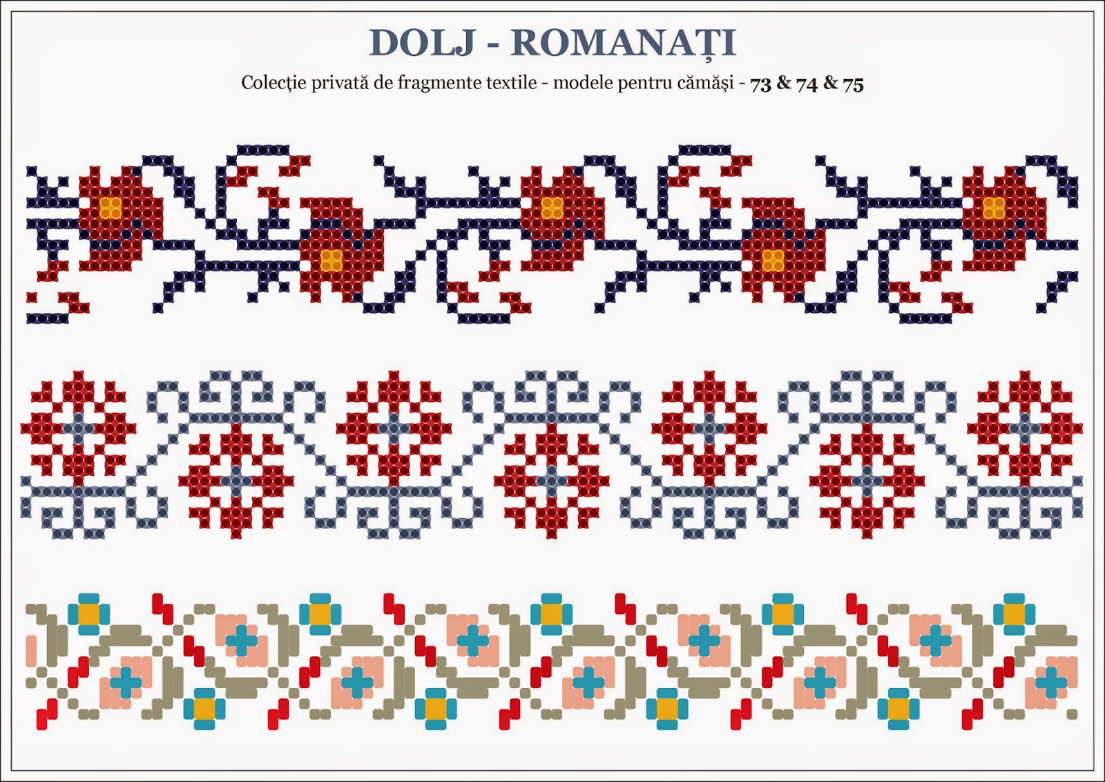 Semne Cusute: motive traditionale romanesti OLTENIA Dolj - Romanati