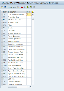 SAP Functionals: Maintaining sales Order types- transaction VOV8
