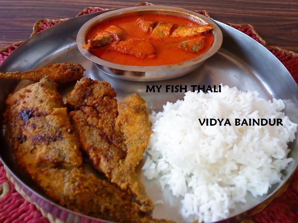 MY FISH THALI...Bangda Fish Amshe Tikhshe(Spicy Curry), Bangda, Mandeli ...