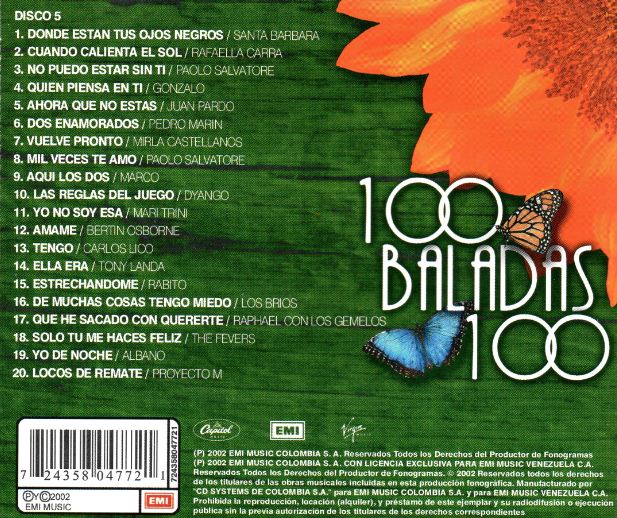 MELODIAS DE COLOMBIA: COLECCION DE BALADAS - 36 CD'S / 610 TEMAS